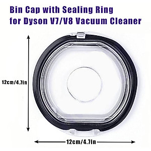 Bin Lid Cap for Dyson V7 V8 SV10 SV11 Vacuum Cleaner Replacement Cover with Sealing Ring