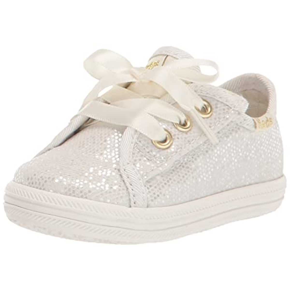 Keds Kids Baby Kickstart Crib Celebrations Sneaker, Ivory, 3 US Unisex Infant