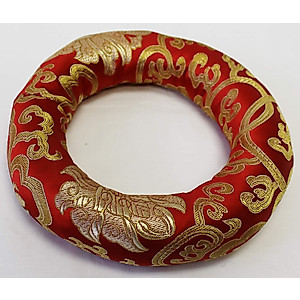 F1041/F783 Silk Brocade Cushion Pillow for Tibetan Singing Bowl Handmade in Nepal