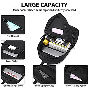 Vendra Moka Waterproof Laptop Backpack Purse for Women and Men, Hiking Travel Backpack