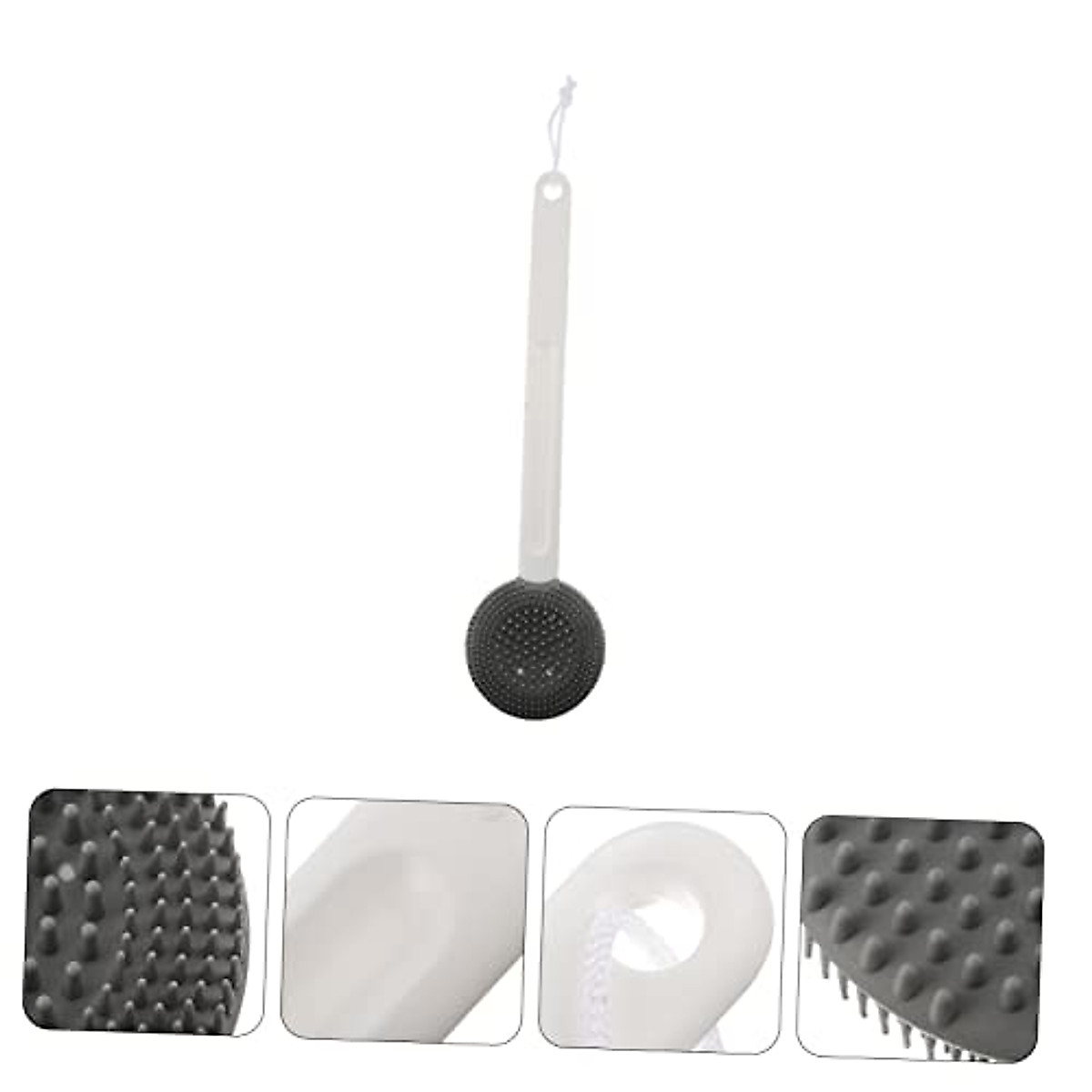 FRCOLOR Silicone Bath Brush Exfoliating Back Scrubber for Shower Body Cleaner Brush Body Scrubbing Brush Loofah Scrub Brush Massage Bath Scrubber Soft Rubber Heart-Shaped Washing Machine