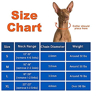 Supet Dog Prong Collar, Dog Choke Collar Adjustable Dog Pinch Collar with Quick Release Buckle/Nylon Cover for Small Medium Large Dogs