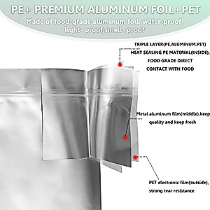 5 Gallon Mylar Bags with Oxygen Absorbers for Food Storage (20 Pack) Big Mylar Bags for Food Storage with 25 Single Sealed 2500CC Oxygen Absorbers & Labels Total 10.5 Mil Zipper Pouches SENDGREEN…