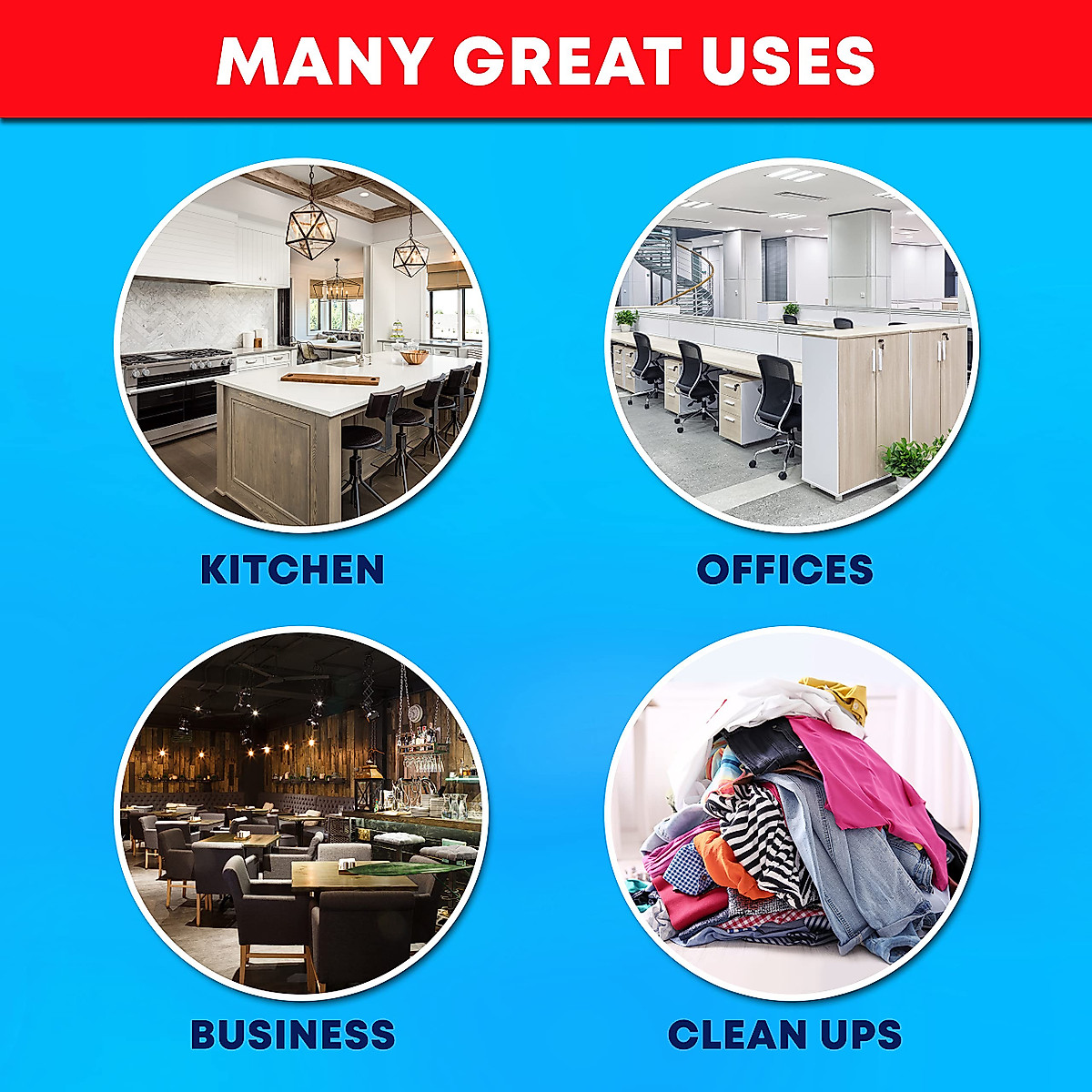 33 Gallon Clear Trash Bags (Value 250 Bags) Large Clear Plastic Bags, Great for Recycling 30 Gallon - 32 Gallon - 35 Gallon. High Density Bag