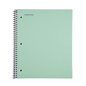 Mintra Office Durable Spiral Notebooks, 1 Subject, (Salmon, Sage Green, Lavender, College Ruled 3 Pack), 100 Sheets, Poly Pocket, Moisture Resistant Cover, Strong back, For School, Office, Business,