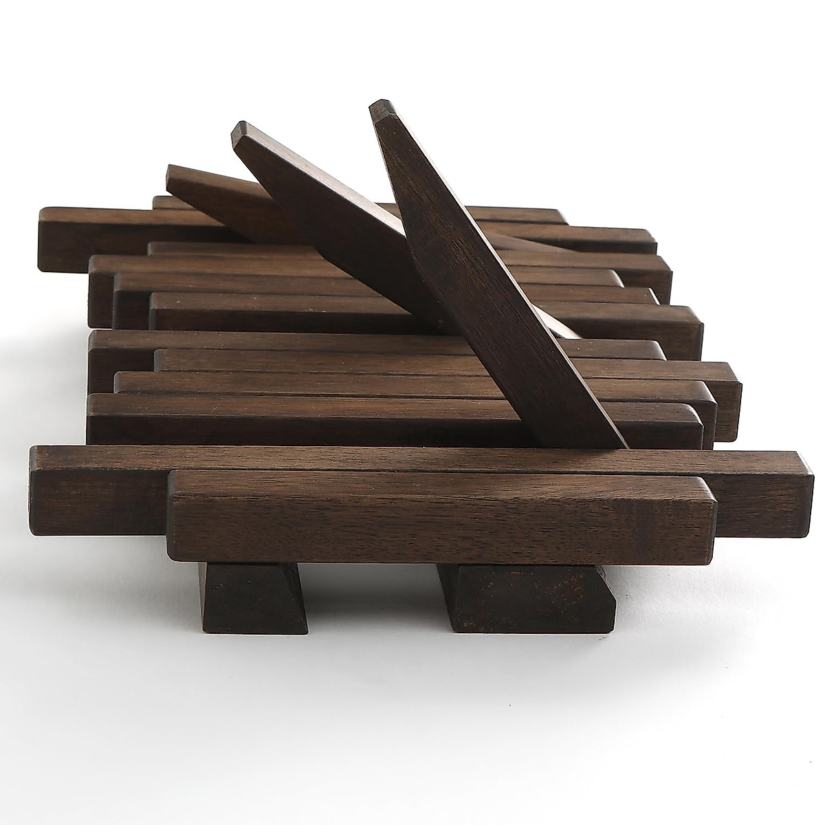 GOGREEBELL Natural Wood Wall Mounted Piano Coat Rack| Coat Rack Wall Mount| Flip Down Wall Hook Rack 3 Hooks| Entryway Wall Art Hook,Made of Acacia Wood (Dyed with Wood Wax Oil).Wall Art