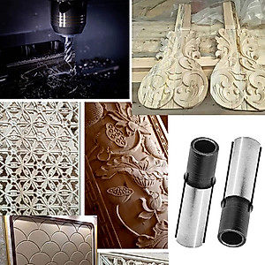 Qjaiune 5Pcs 1/4" to 1/8" Collet Chuck Driver Adapter, CNC Engraving Bit Router Adapter Convert for Engraving Machine Tool