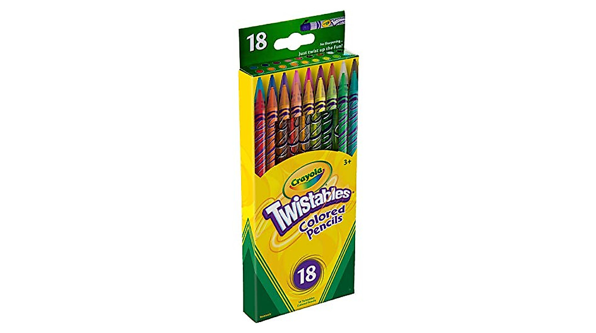 Crayola 18 Twistables Colored Pencils - Twist & Color, No Sharpening!