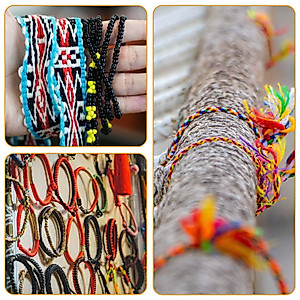 NQEUEPN Wood Bracelet Jig, Adjustable Wood Jig Bracelet Maker with 2 Metal Clips DIY U Shape Clear Scale Bracelet Jig for DIY Craft Hand Bracelet Knitting Tool (Drawer)