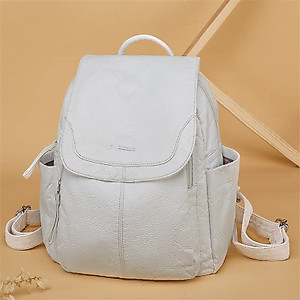 JUIPO Genuine Leather Backpack Ladies School Bag for Going Out Rucksack (Color : E, Size : 1)