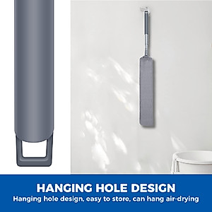 Retractable Gap Dust Cleaner Cleaning Tools with 2 Microfiber Dusting Cloths Long Handle 60inches Washable and Retractable Duster Brush for Cleaning Under Appliances Furniture Couch Fridge