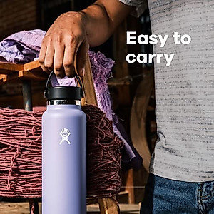 Hydro Flask 20 oz Wide Mouth with Flex Cap Stainless Steel Reusable Water Bottle Lupine - Vacuum Insulated, Dishwasher Safe, BPA-Free, Non-Toxic