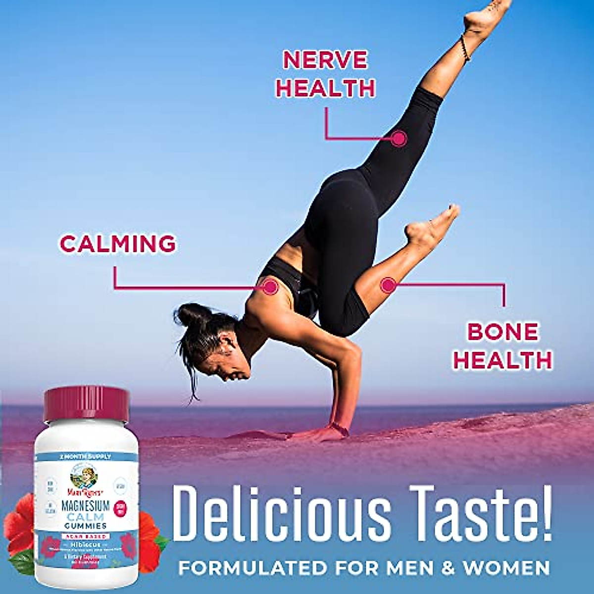 USDA Organic Men' s Multivitamins Gummies & Magnesium Citrate Gummies Bundle by MaryRuth's | Immune Support | Calm Magnesium Gummies for Adults & Kids 4+ | Stress Relief, Bone, Nerve, Gut Health