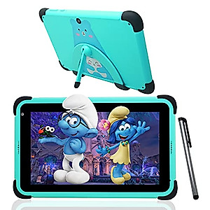 weelikeit Kids Tablet 7 inch Android 11, Learning Tablet for Children, 2GB + 32GB Toddler Tablets with YouTube, Netflix, WiFi 6, Bluetooth 5.0, Dual Camera, Shockproof Case, Stand, Stylus(Green)