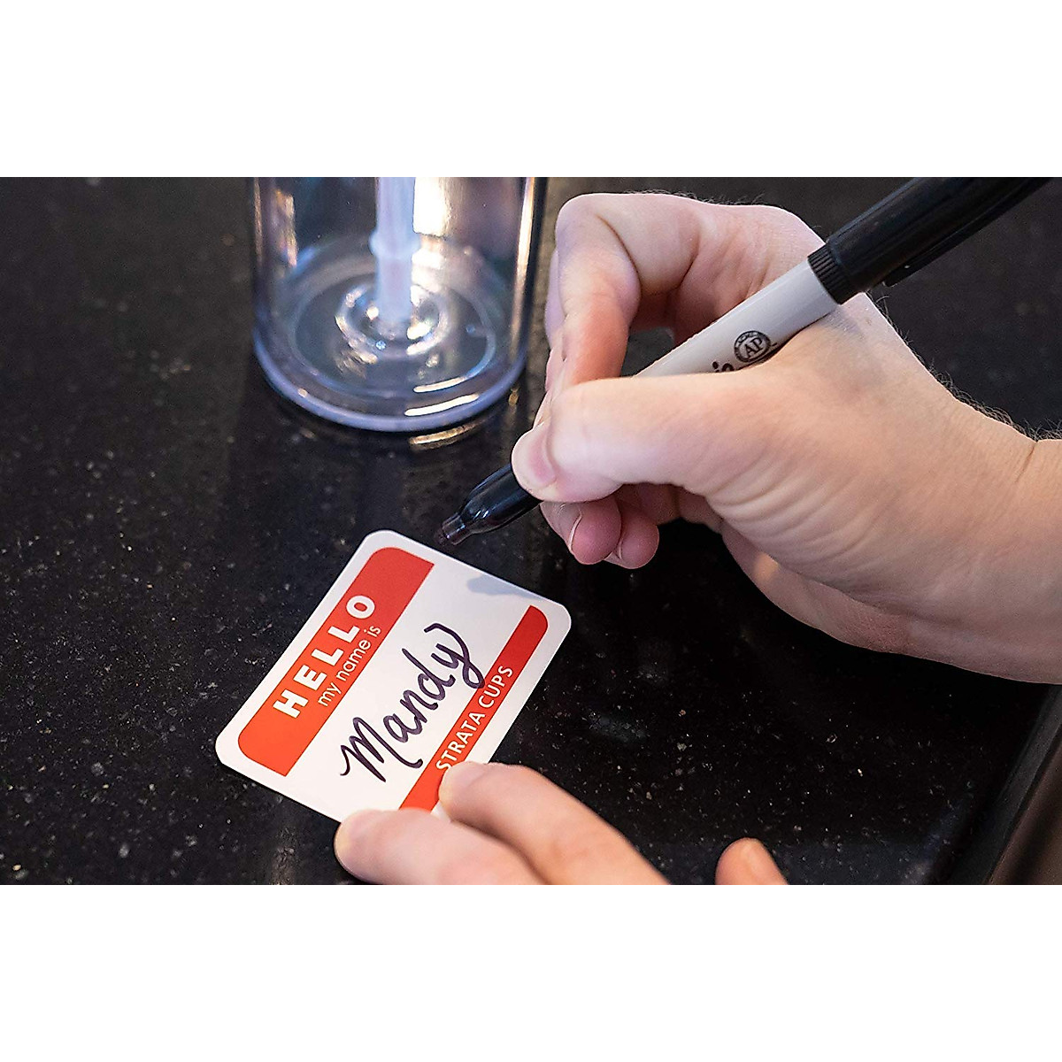 STRATA CUPS BUNDLE! 4 Pack 16 oz Transparent Acrylic Tumblers with Lids and Straws + 4 Colored 16 oz Skinny Tumblers