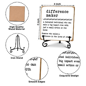 Difference Maker Definition Decorative Office Decor Thank You Appreciation Gift for Coworker Teacher Boss Leader Wood Plaque Desk Decor Office Shelf Wall Display -A14