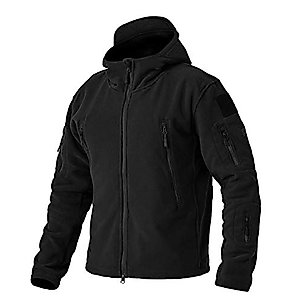 BIYLACLESEN Army Jackets for Men Warm Jacket Mens Winter Coats Softshell Jacket Men Fleece Jacket Ski Snowboard Jackets Black