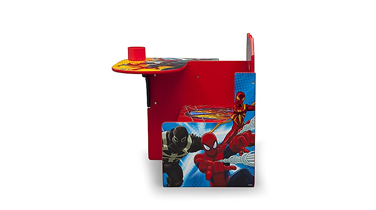 Spider-Man Kids Desk with Storage Bin - Sturdy & Fun Study Corner