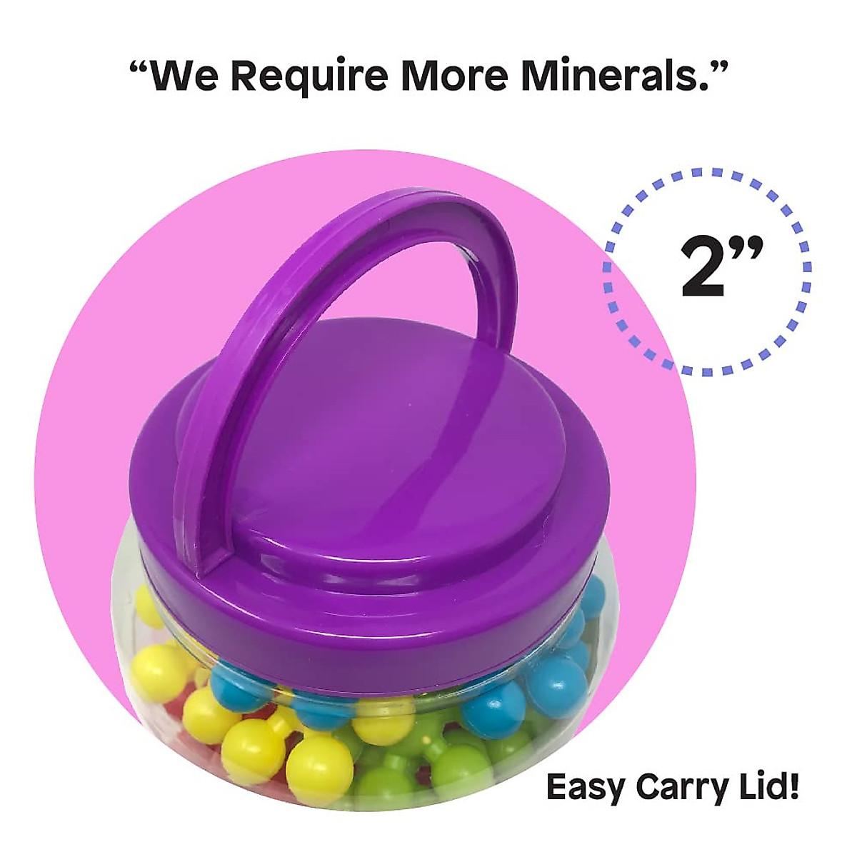 Boley 50 Piece Educational Building Block Rings - Educational Building Set for Kids, Children, Toddlers - Includes Colorful Building Pieces and Convenient, Easy Use Storage Bucket - Assorted Colors