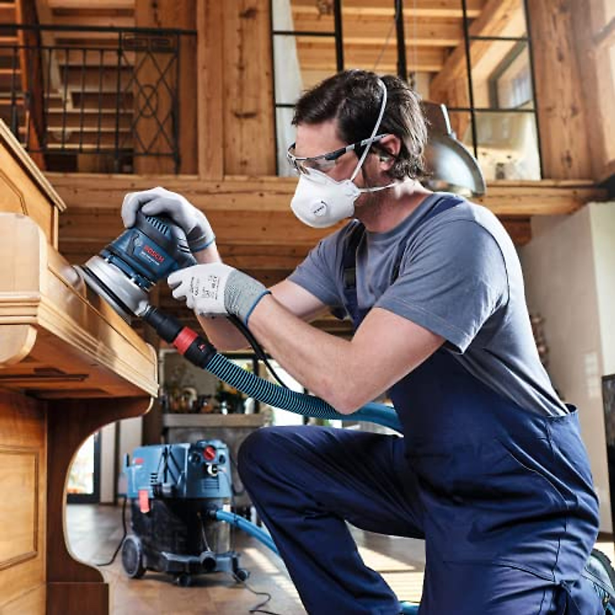 Bosch Professional Set of 5 Sanding Sheets M480 Best for Wood and Paint (Ø 150 mm, Grit P240, Accessories for Random Orbit Sander)