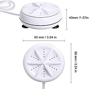 DC10V 6W, Mini Washing Machine, USB Folding Portable, 9x4cm/3.5x1.6in, for Travel Camping