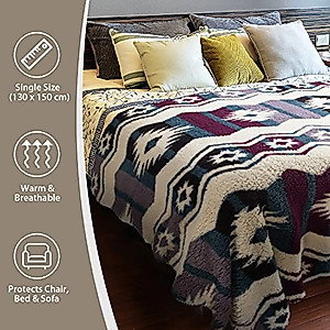 Catalonia Southwest Throw Blanket, Aztec Blanket for Couch or Room Decor, Reversible Comfy Fluffy Blanket, Gift Blanket, 50x60 inches