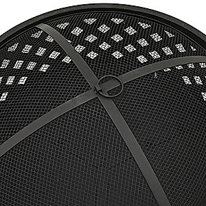 Outdoor Fire Pit Large Wood Burning Patio Backyard Firepit for Outside, for Camping Picnic Bonfire Garden Beaches Park, with Poker 26.8 "