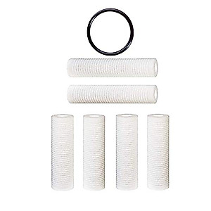 CFS COMPLETE FILTRATION SERVICES EST.2006 CFS Compatible with WHKF-GD05, 3M AP110 Filter, Grooved 5 Micron Water Filter Cartridges Set of 6, O-ring for WHKF-DWHV, WHKF-DWH, WHKF-DUF
