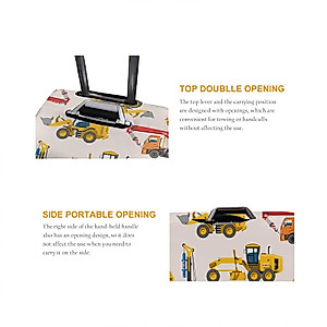YouQu Excavator Truck Loader Travel Suitcase Cover, Boy's Toy Washable Luggage Cover S - Fits 18-21 inch luggage(No Suitcase)