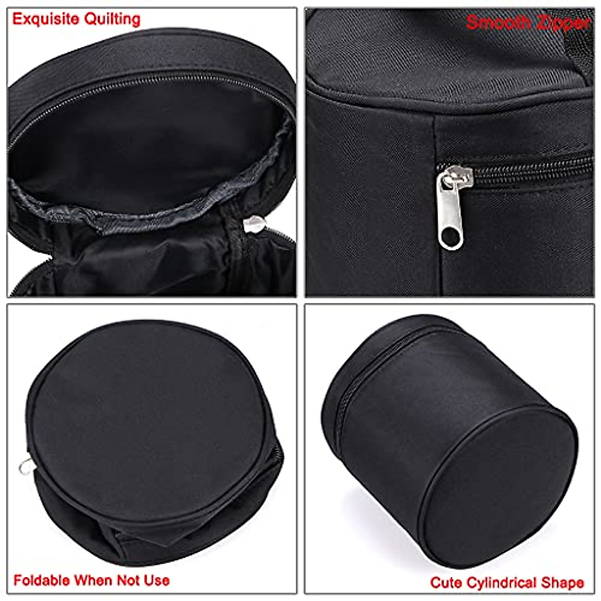 BTSKY Multifunction Marker Case - Zippered Canvas Pen Bag Pencil Case Stationary Storage for 80 Markers, Black (NO Compartments Inside)