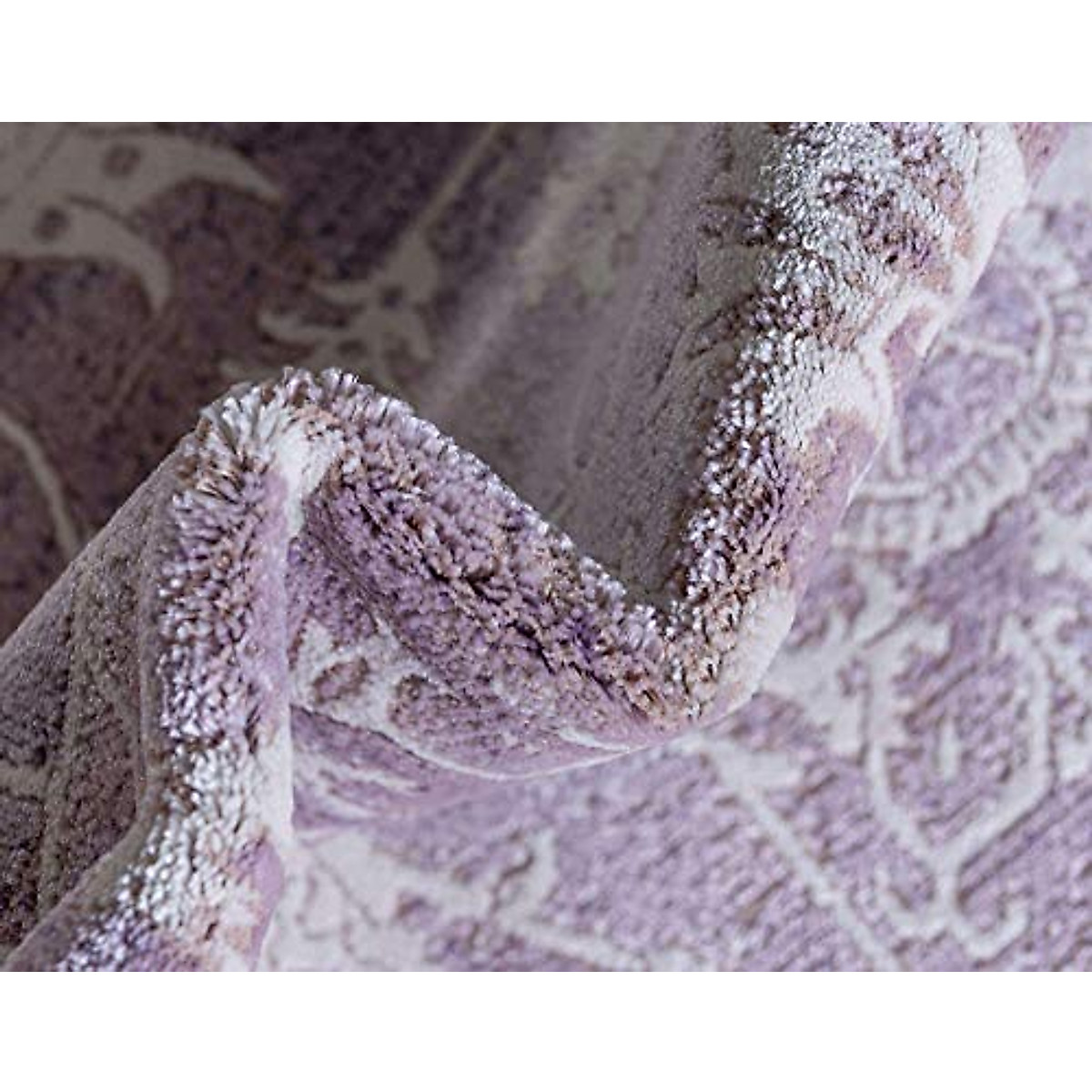 Unique Loom New Classical Collection Traditional Classic Intricate Design with Distressed Vintage Detail, Area Rug (9' 0 x 12' 0 Rectangular, Purple/ Ivory)