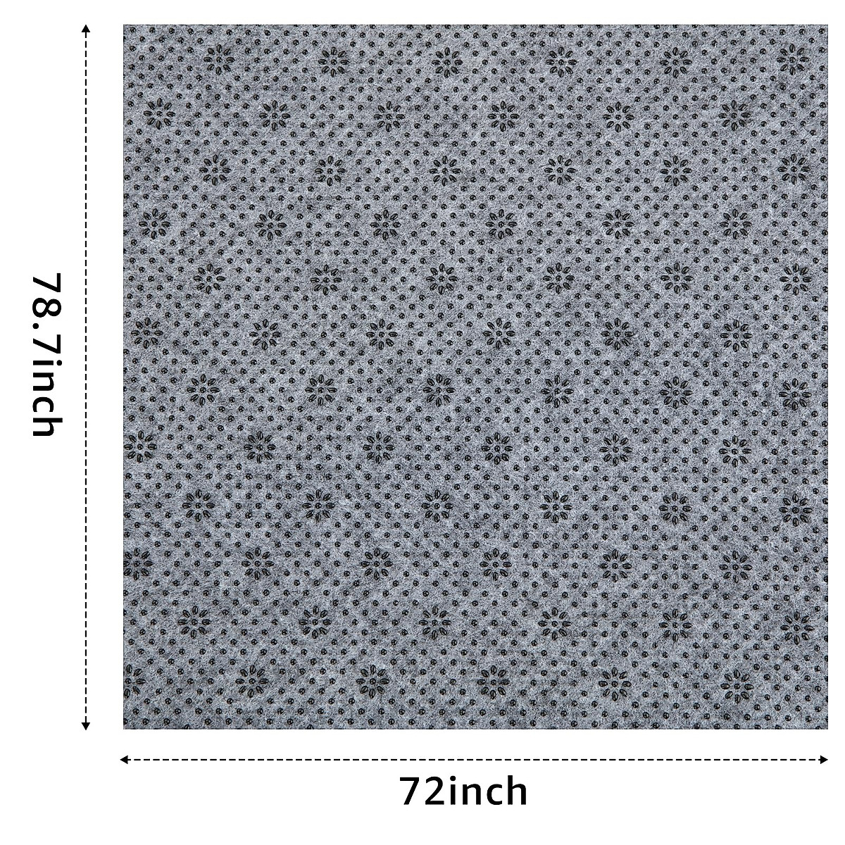 LOEQIAN 71 x 80 Inch Non Slip Final Backing Cloth, Vinyl Primary Tufting Cloth Backing Fabric, Non Slip Pad with Plum Blossom Pattern for Carpets Rug Tufting Gun Cushion Punch Needle, Rug Making