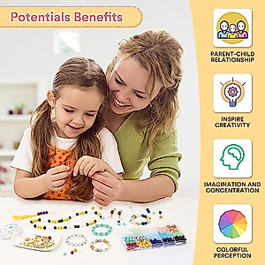 8mm Glass Beads for Jewelry Making, 15 Colors Crystal Round Gemstone Stone Beads, 375 Pcs DIY Craft Bead Bracelet Making Kit with 12 Styles Accessories Spacer Beads for Earrings Necklaces Rings