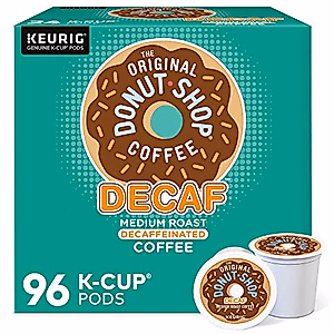 The Original Donut Shop Decaf Keurig Single-Serve K-Cup Pods, Medium Roast Coffee, 24 Count (Pack of 4)