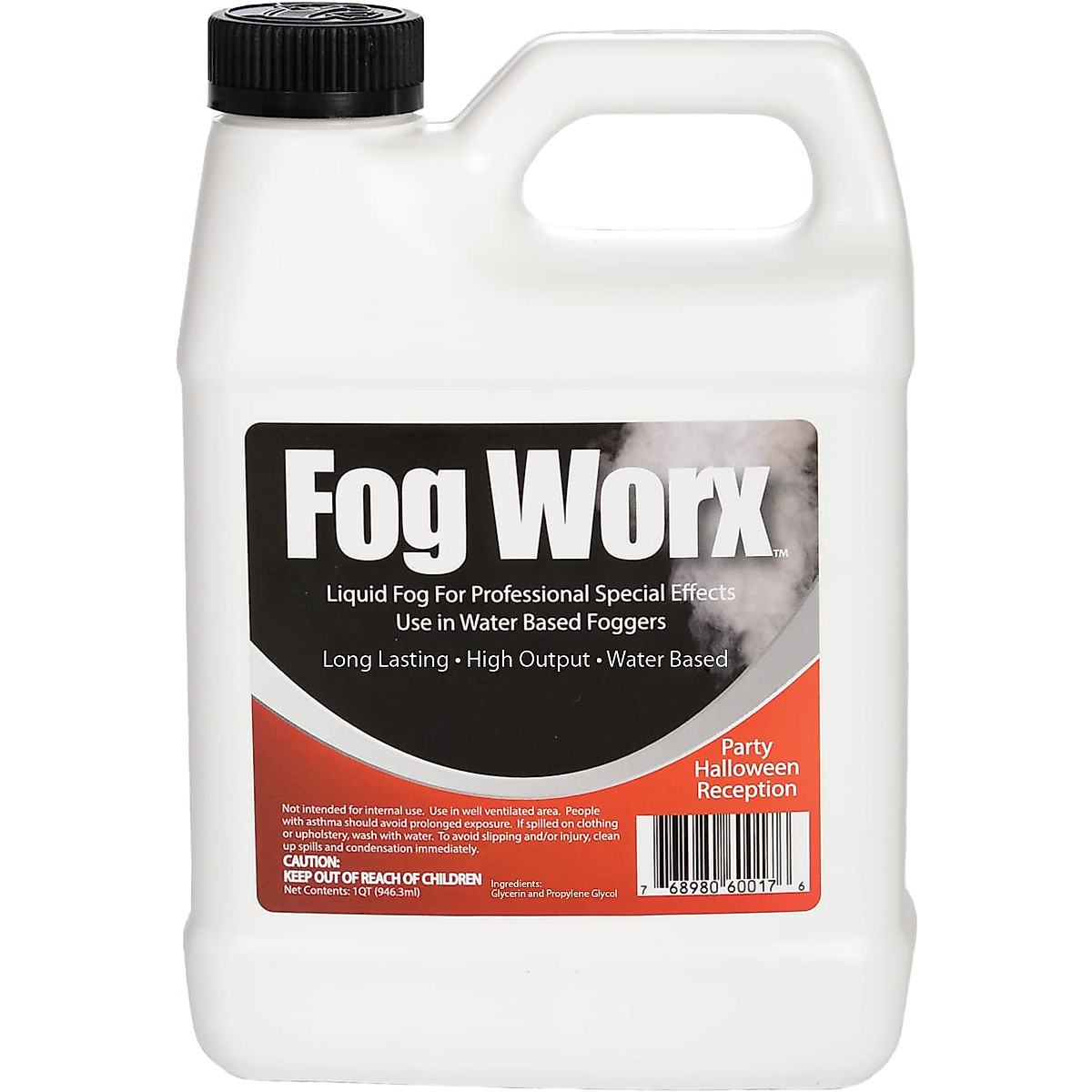 FogWorx Fog Juice - 1 Quart of Premium Odorless Fog Fluid (32 oz) - Medium Density, High Output, Long Lasting Fog Machine Fluid for 400 Watt to 1500 Watt Machines