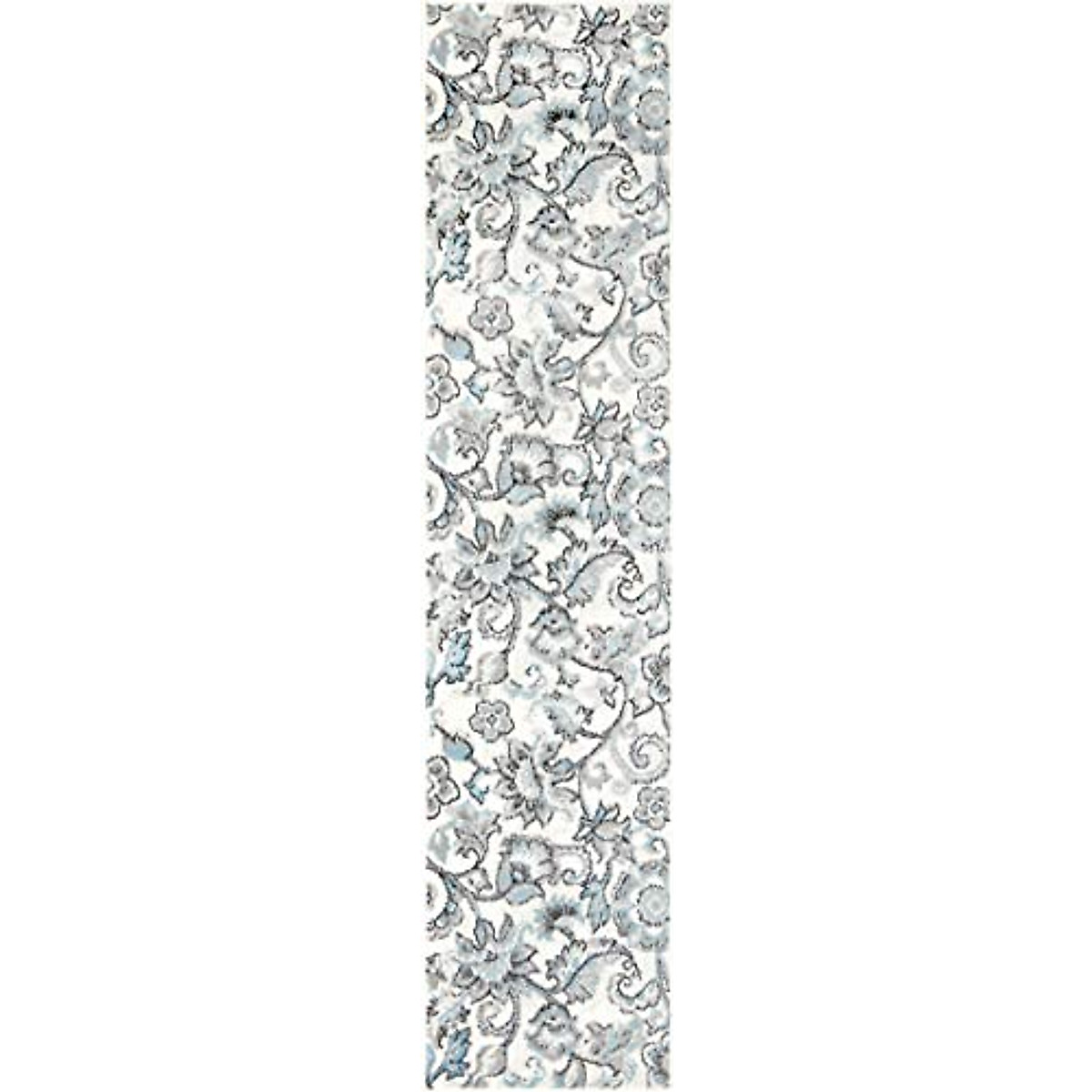 Home Dynamix Boho Odesa Runner Area Rug 1'6"x7'2", Ikat Ivory/Blue