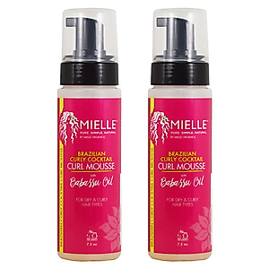 Mielle Organics Brazilian Curly Cocktail Curl Mousse 7.5oz "Pack of 2"