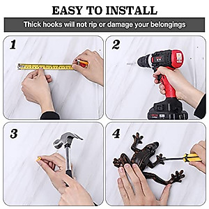 Gudoesy Wall Hooks，Decorative Wall Hooks，Rustic Decorative Coat Hooks for Hanging