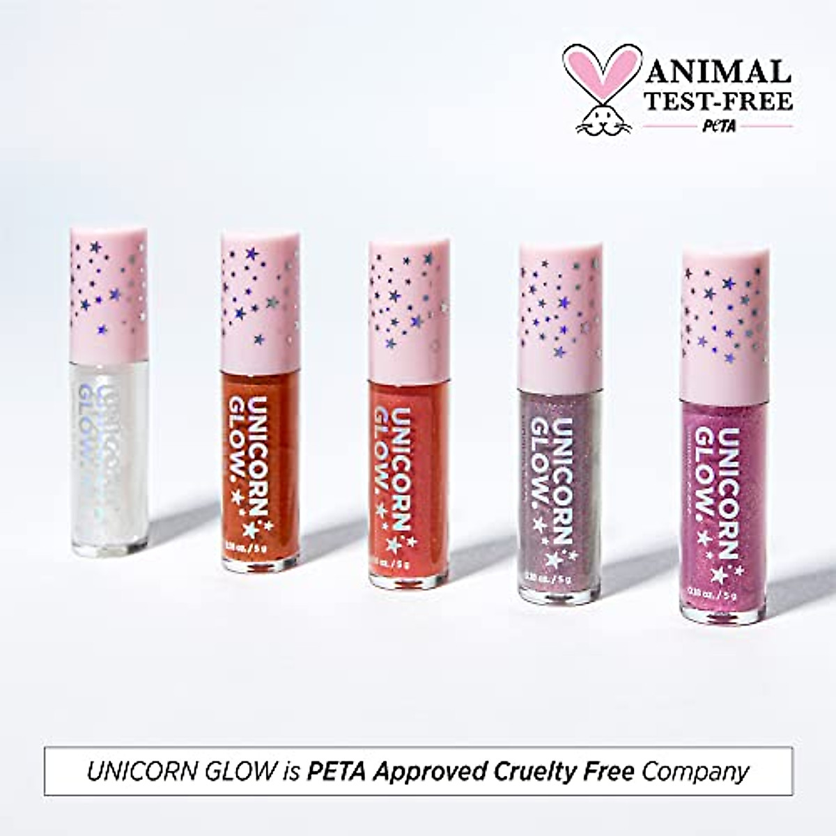 UNICORN GLOW Luminous Lip Gloss #4 Aurora - Shimmery Glitter Moisturizing Lip Gloss with Shimmery Finish - Lightweight, Sheer, and Hydrating[0.18 oz. / 5 g]