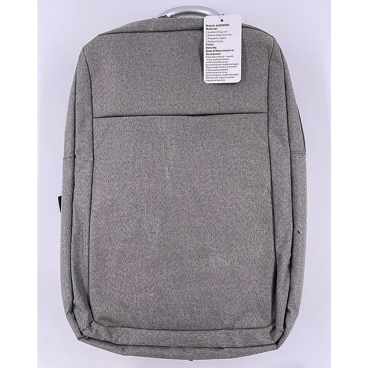 Custom Backpack Laptop Stylish Personalized Back Pack for Teen Women Men (Grey)