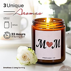 Mom Gifts Birthday Gifts for Mom Mother's Day Gifts from Daughter SonMother's Day Gift Best Mom Gift Ideas for Any Occasion 3 Pack Soy Candles with Recyclable Jars. 7 Oz