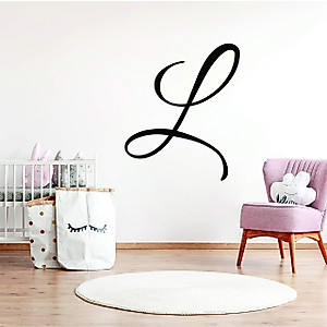 Boy's Nursery Single Initial Wall Decal Sticker Wall Name for Custom Font Color Choice Decor for Name Decal, Boys or Girls Decoration Personalized, Customized Vinyl Decor Kids Room Nursery (25" High)