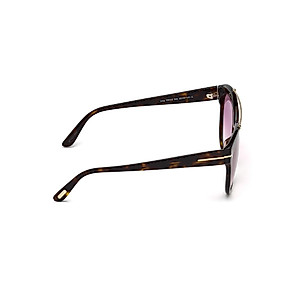 Tom Ford TF518 Livia 52Z Womens Dark Havana/Gold 58 mm Sunglasses - dark havana/gold