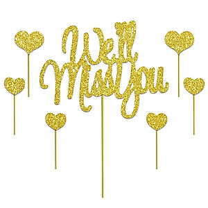 We’ll Miss You Cake Topper for Retirement,Graduation,Going Away Party Cake Decorations Supply