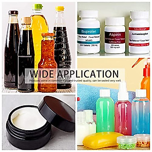 Tondiamo 150 Pcs Pressure Sensitive Seals Foam Lid Liner Bottle Seals Waterproof Safety Tamper Resistant Sealing Gasket Activated Seals for Glass Jar Plastic Lid Canning Vials(1.38 Inch/ 35 mm)