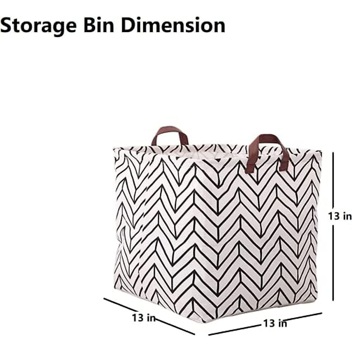 DIOB 13x13x13 Storage Cube Bins Water Proof Toy Storage Bins Foldable Closet Storage Baskets for Storage Organizer (3 BASKETS CUTE)