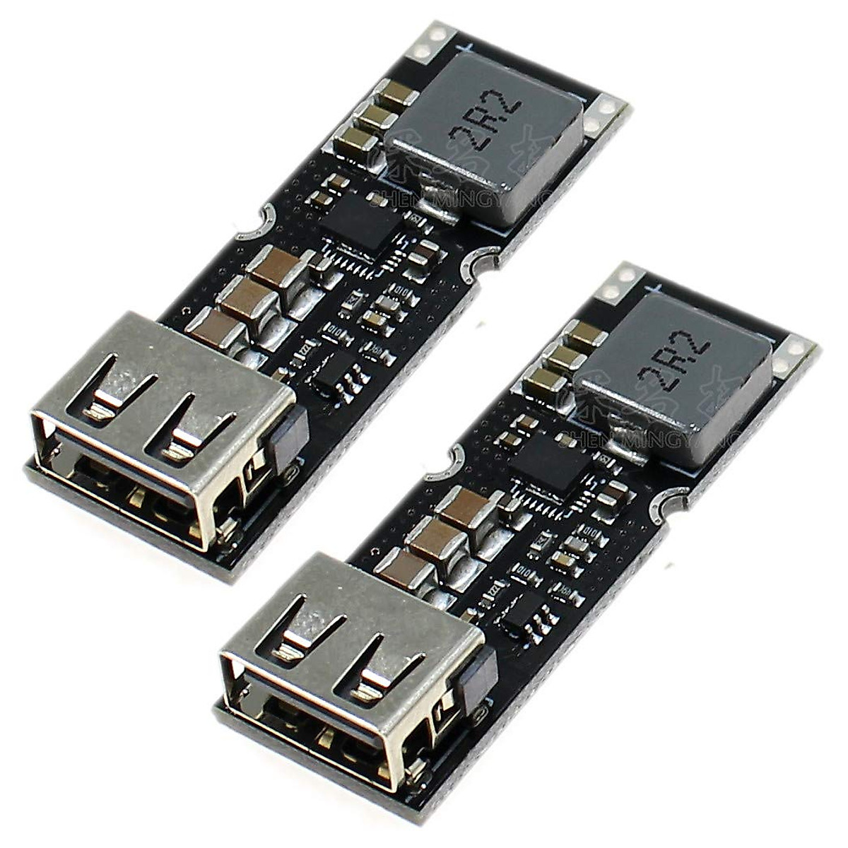 (2-Pack) JacobsParts 24W USB Fast Charge QC 3.0 Boost Module 3.7V Battery Input 5V 9V 12V Output DIY Power Bank