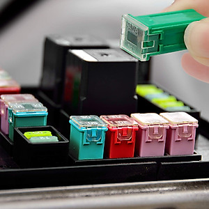 Coitak 30 PCS Car Fuses Assortment Kit, Automotive Combination Low and Tall Box Shaped Fuse Kit, Replacement Fuses for Car/RV/Truck/Motorcycle/Boat