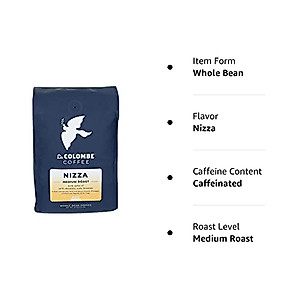 La Colombe Nizza Medium Roast Whole Bean Coffee - 24 Oz, 1 Pack - Notes of Milk Chocolate, Nuts & Browniewith a Honey-Sweet Roasted Nuttiness