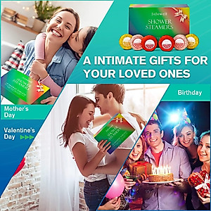 Shower Steamers Aromatherapy - 18 Pack Shower Bombs Birthday Gifts for Women, Gifts for Mom, Organic with Eucalyptus Mint Lavender Watermelon Grapefruit Essential Oils Stress Relief